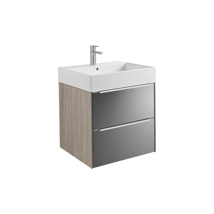 Inspira Unik (base unit and FINECERAMIC® basin) in City Oak & Dark Mir ...