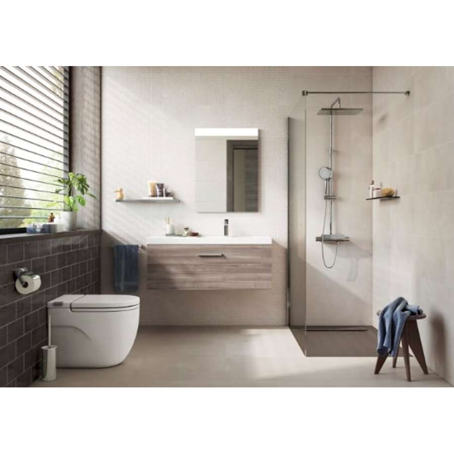 Roca A812264000 Prisma COMFORT mirror 800 x 35 x 800 mm with upper and ...