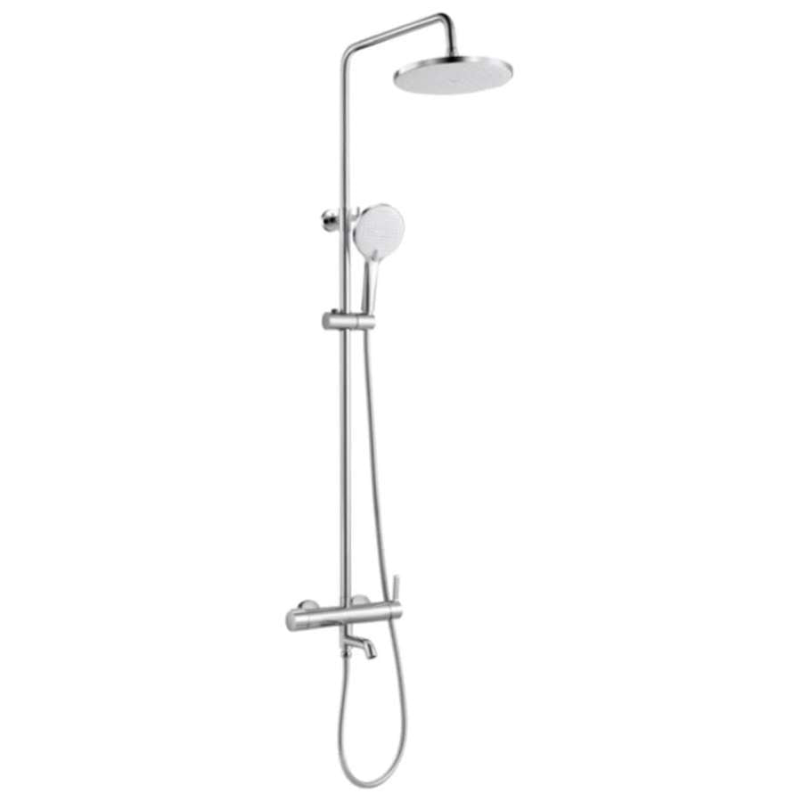 Modica Shower Column with Bath Mixer, Hand shower and Showerhead in Ch ...